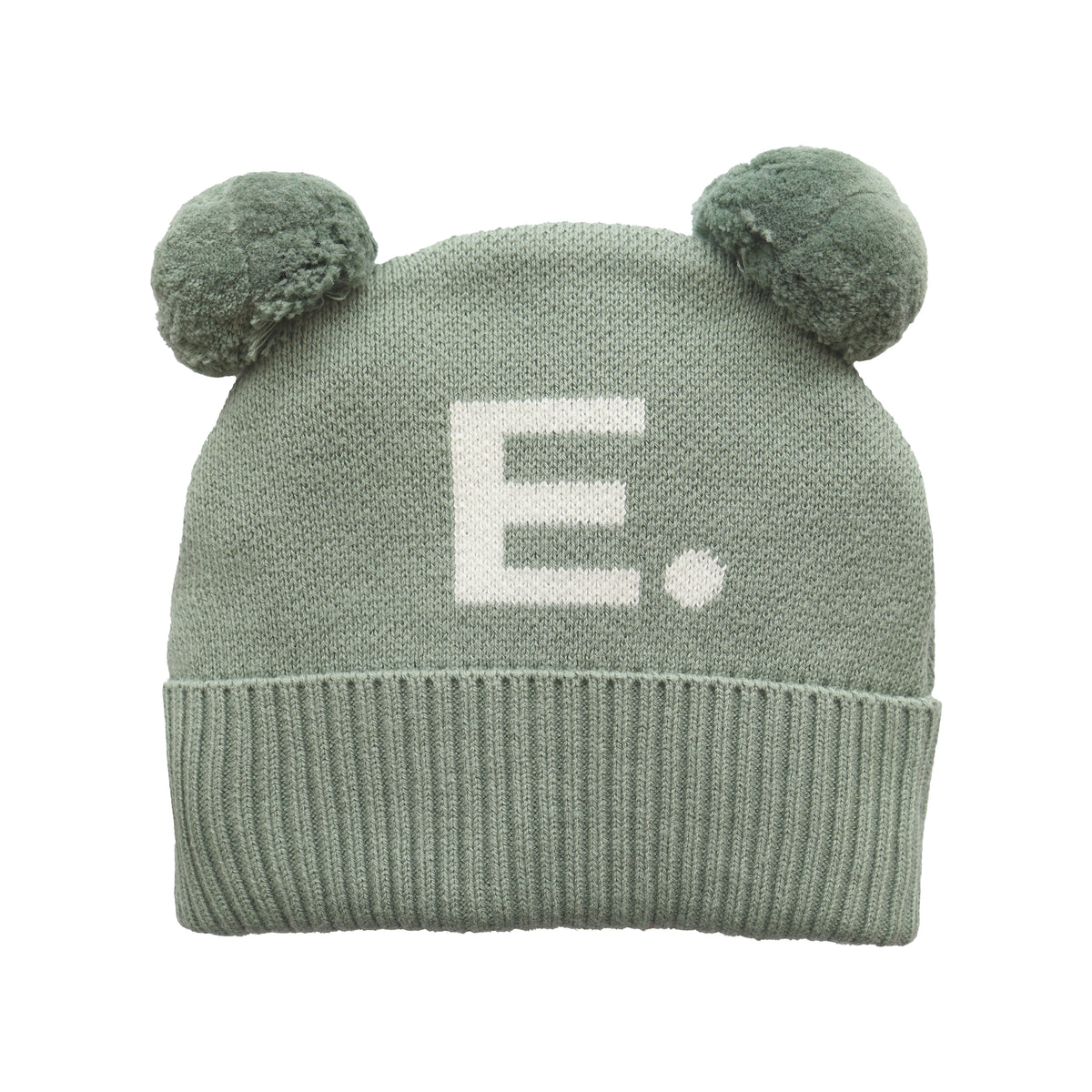 Personalised DOuble Pom Pom Letter Beanie | Lily Pad & Ivory – NAMELY CO